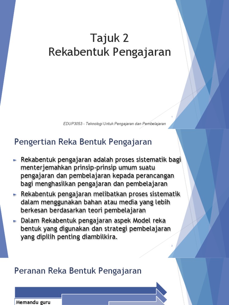 Reka Bentuk Pengajaran | PDF