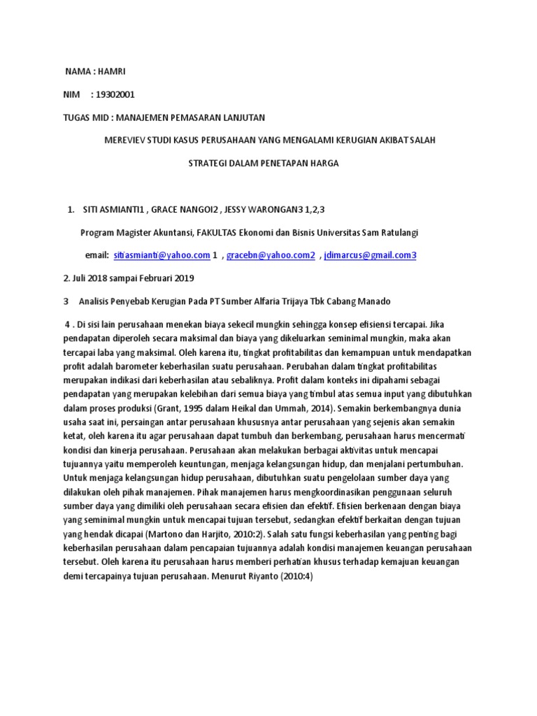 Tugas Mid Pemasaran Lanjutan | PDF