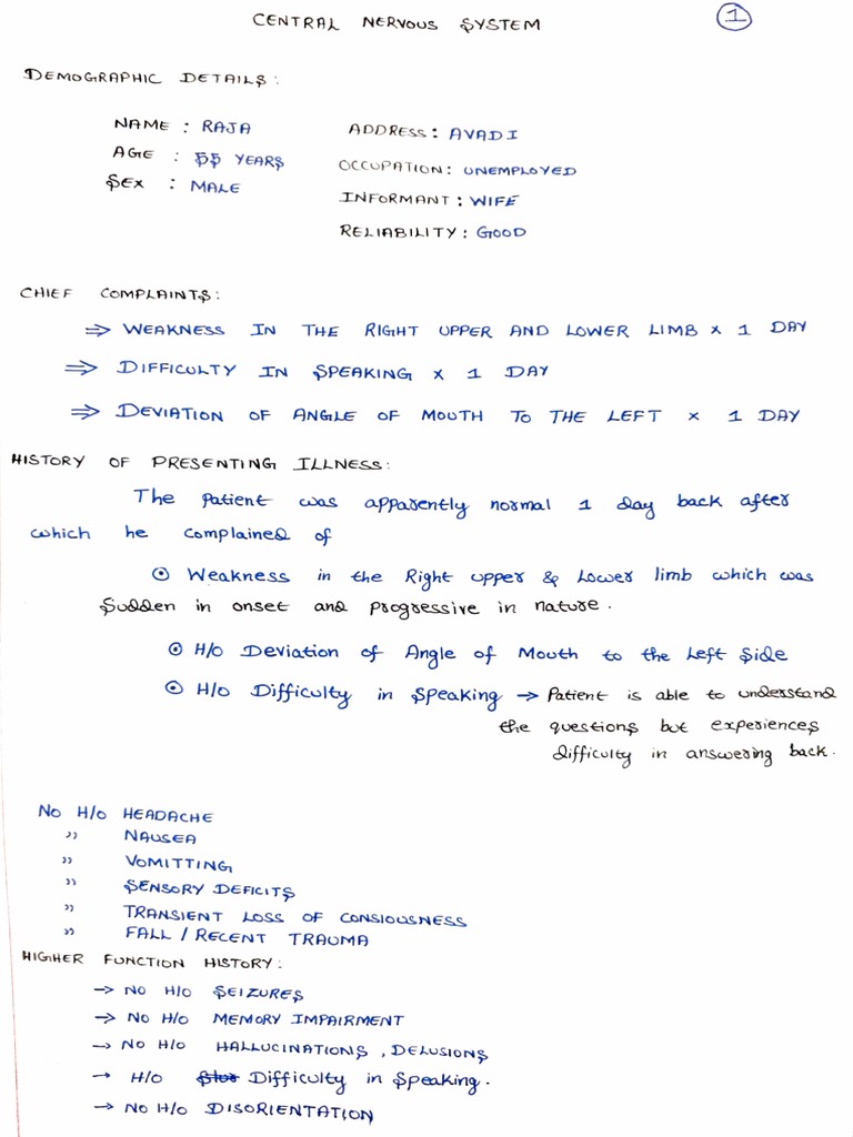 CNS Case Presentation | PDF | Anatomical Terms Of Motion | Joints