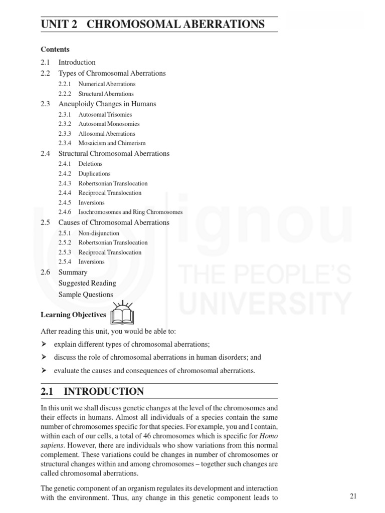 Chromosomal Aberration | PDF | Meiosis | Ploidy