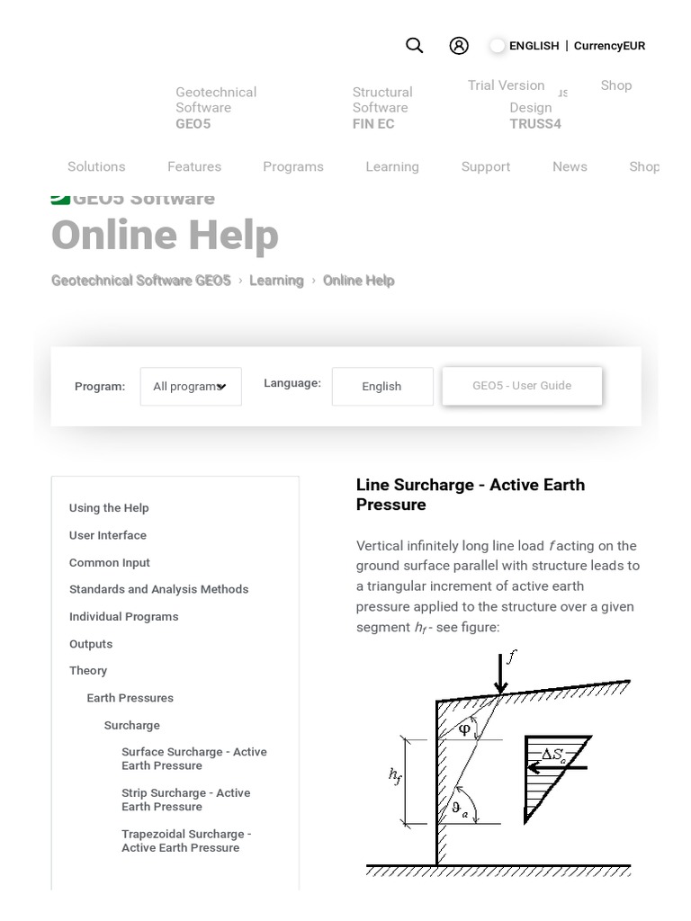 Line Surcharge GEO5 | PDF | Applied And Interdisciplinary Physics | Mechanics