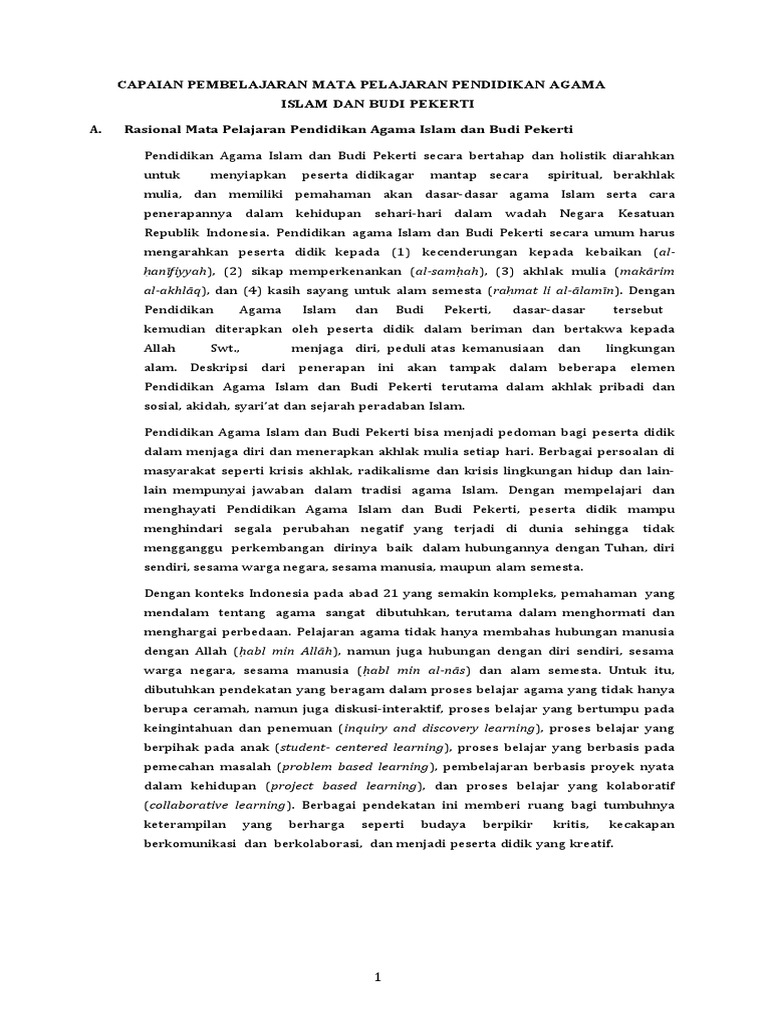 CP Pendidikan Agama | PDF