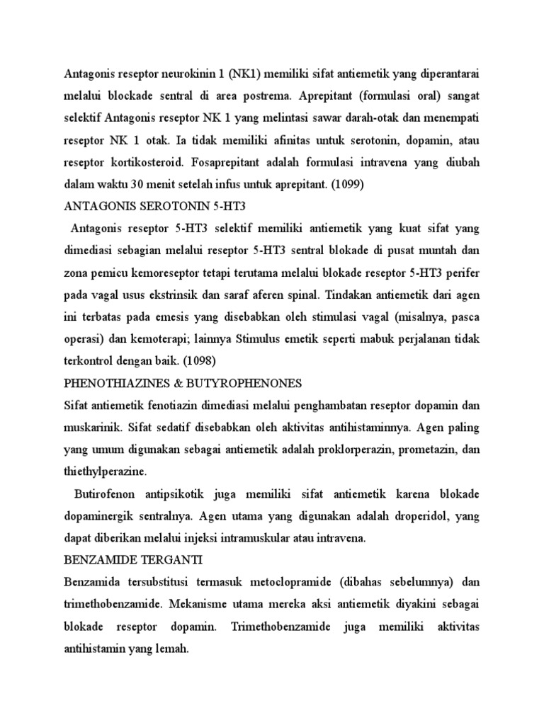 Antagonis Reseptor Neurokinin 1 | PDF | Kesehatan Holistik