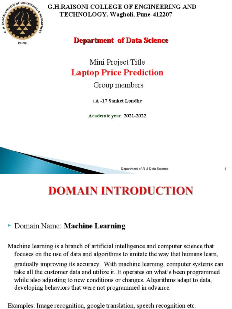 Laptop Price Prediction Sanket | PDF | Laptop | Machine Learning