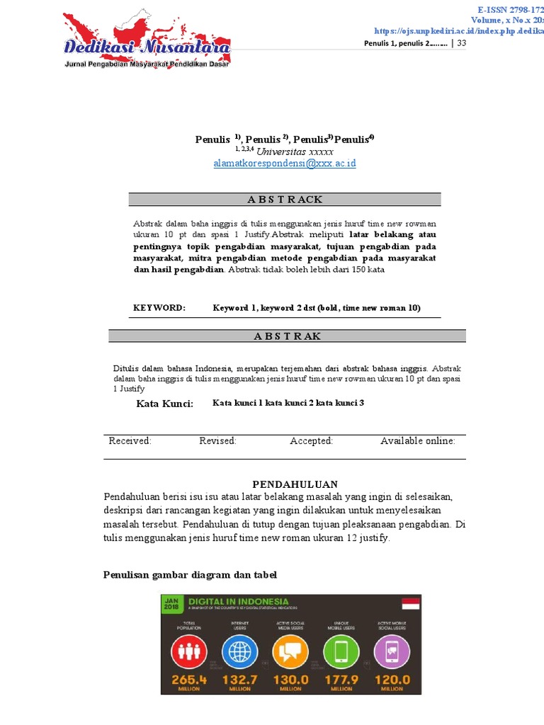Template Jurnal Dedikasi | PDF