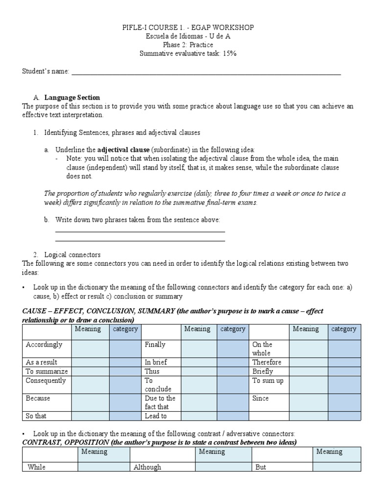 Workshop 1 | PDF | Test (Assessment) | Clause