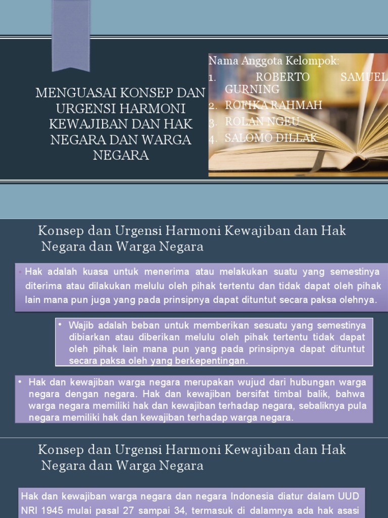 Kel 5 Harmoni Hak Dan Kewajiban | PDF