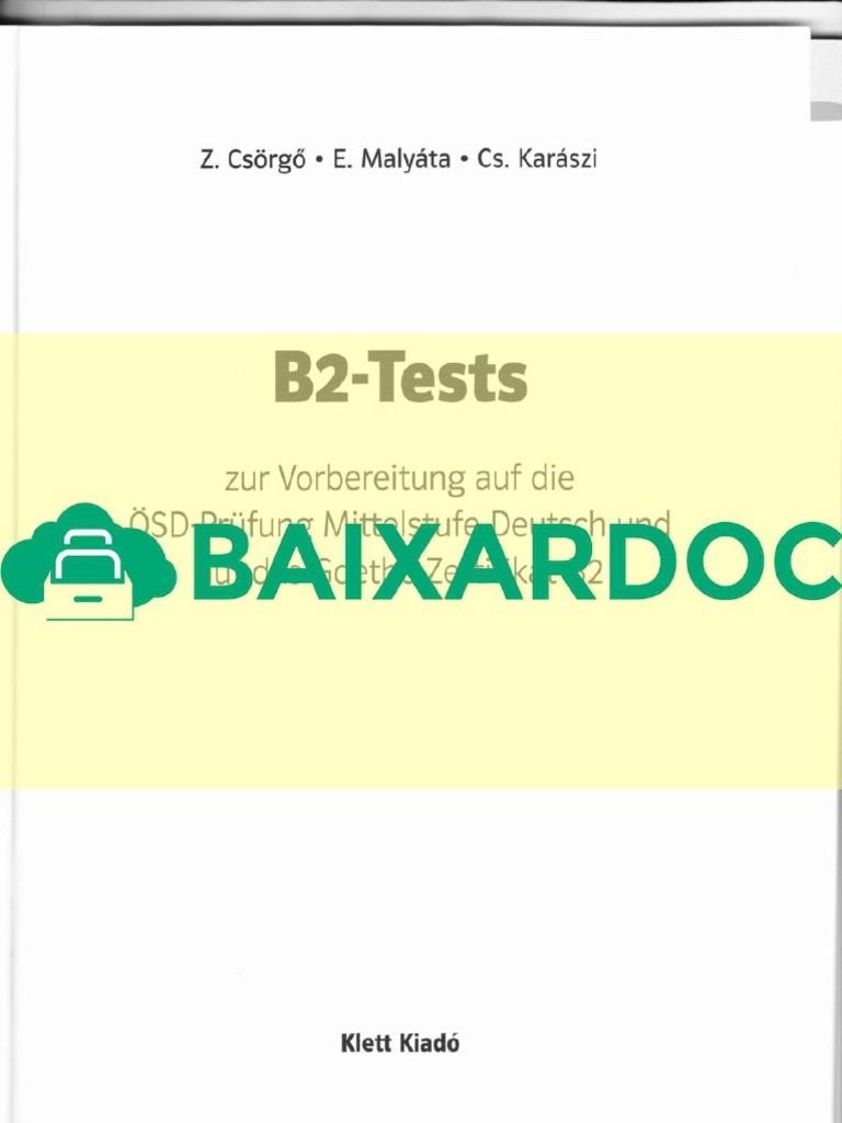 Osd Goethe Zertifikat Tests b2 | PDF