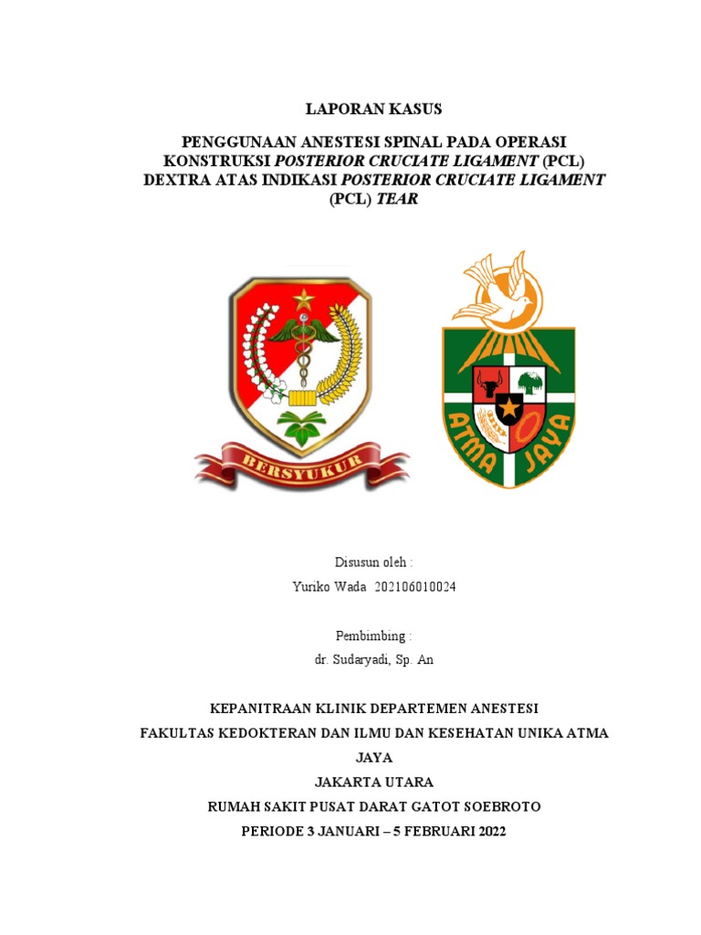 PENGGUNAAN ANESTESI SPINAL DALAM OPERASI PADA OPERASI KONSTRUKSI ...