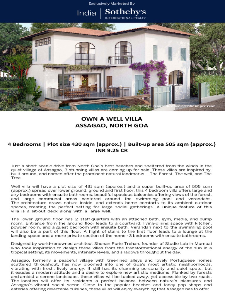 Well Villa in Assagao, Goa | PDF | Bathroom | Buildings And Structures