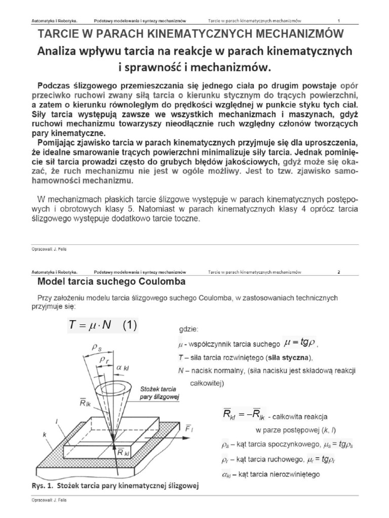 Stozek Tarcia | PDF