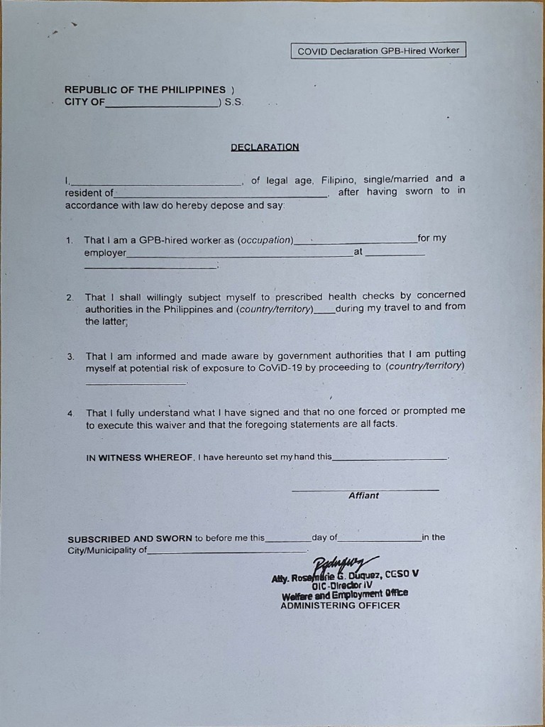 Declaration-Form New | PDF