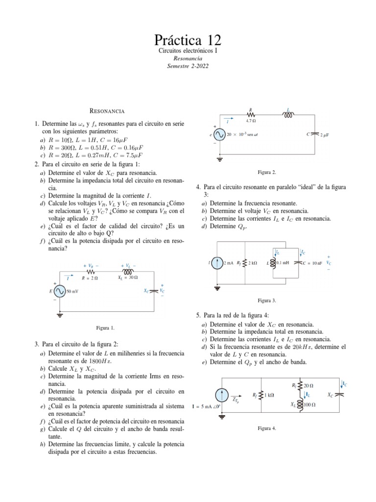 Practica 12 | PDF | Resonancia | Ingeniería Informática