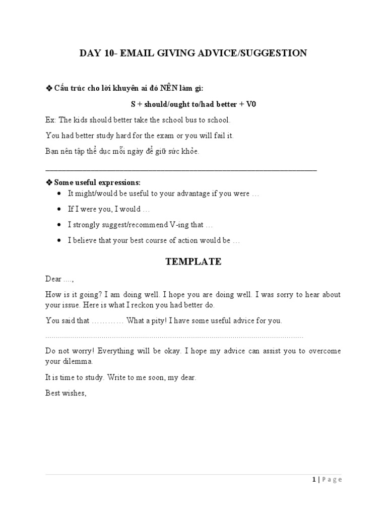 Day 10 - Email Giving Advice | PDF