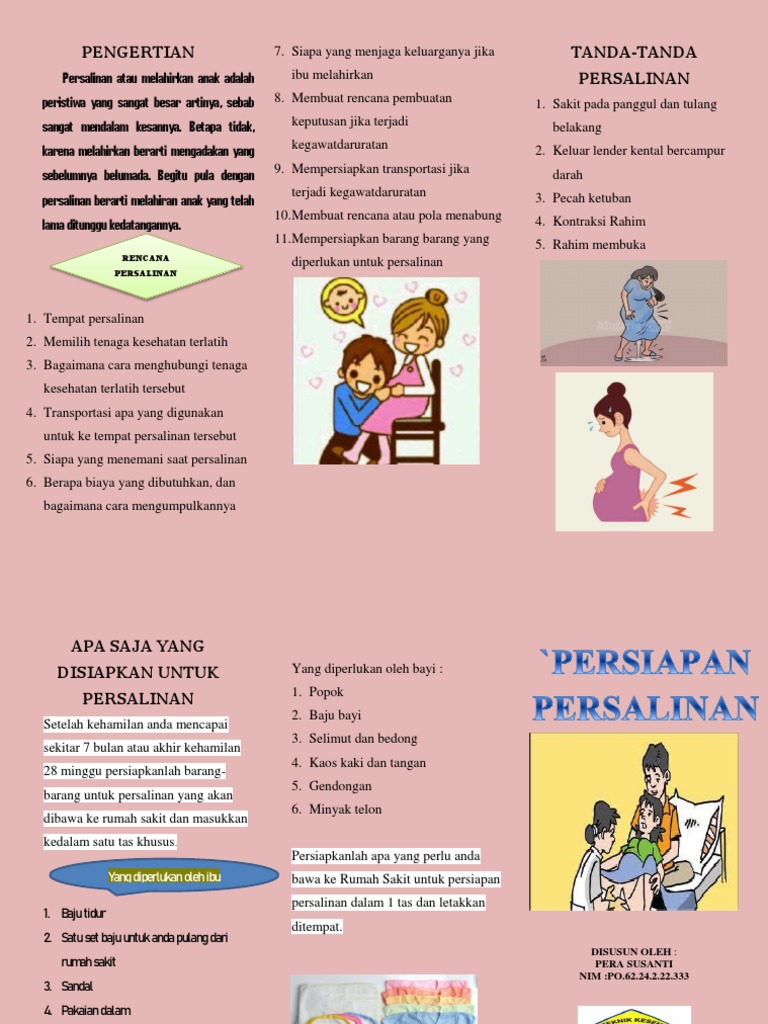 Leaflet Persiapan Persalinan | PDF