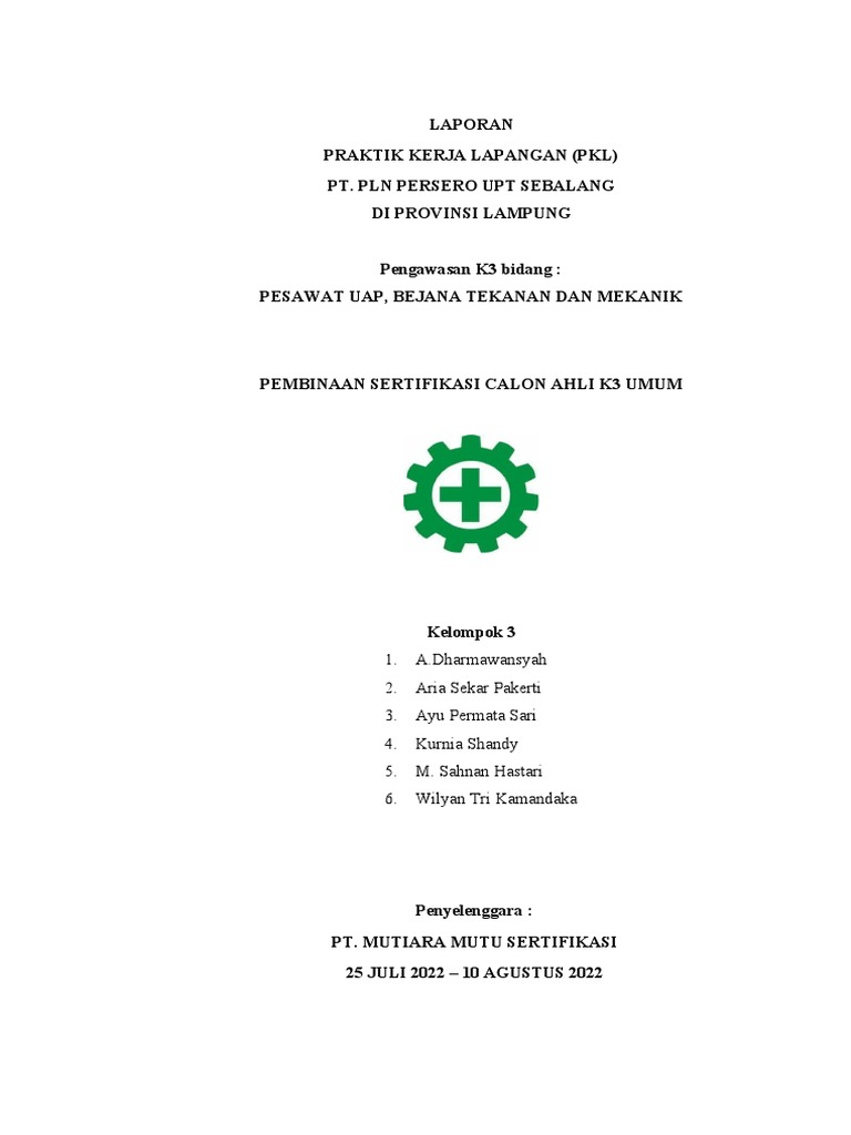 rev03-LAPORAN KEL.3 BIDANG K3 PESAWAT UAP, BEJANA TEKAN DAN MEKANIK | PDF