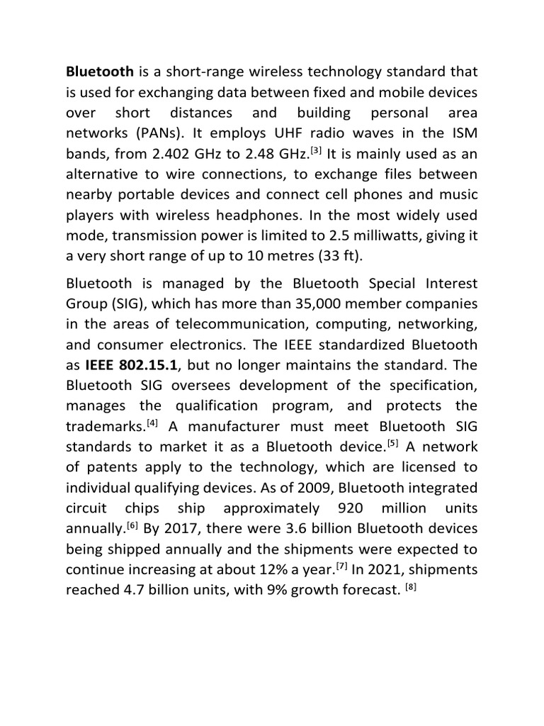Bluetooth | PDF | Bluetooth | Wi Fi