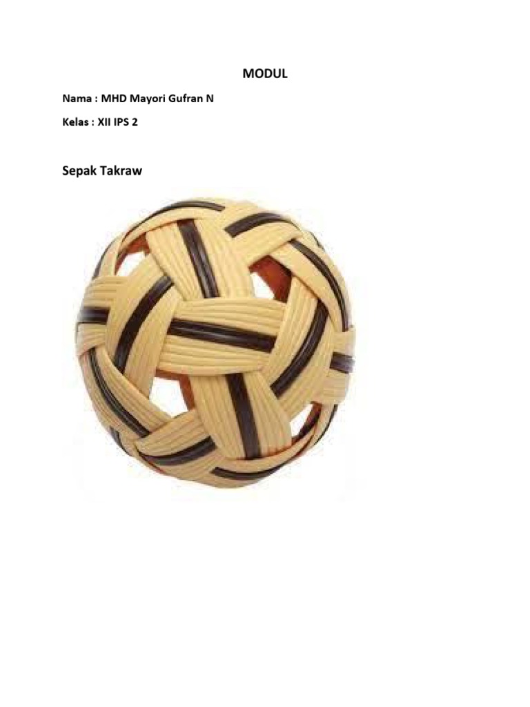 Sejarah dan Teknik Sepak Takraw | PDF