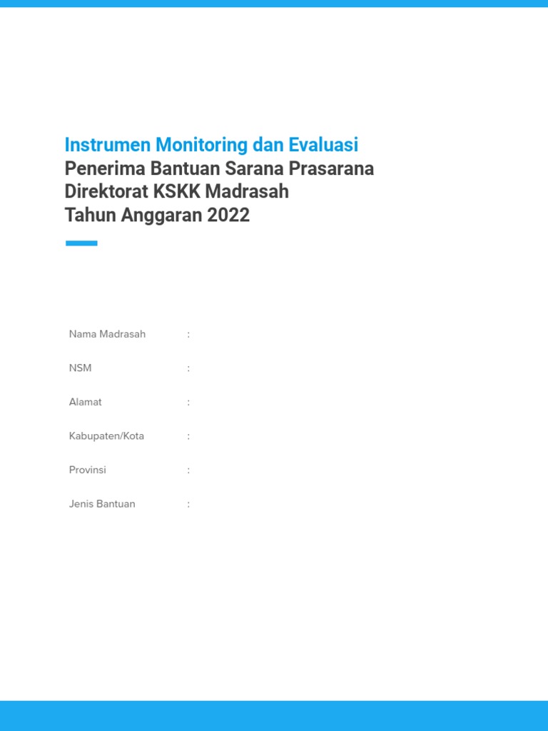 INSTRUMEN MONEV | PDF | Karier & Perkembangan | Bisnis