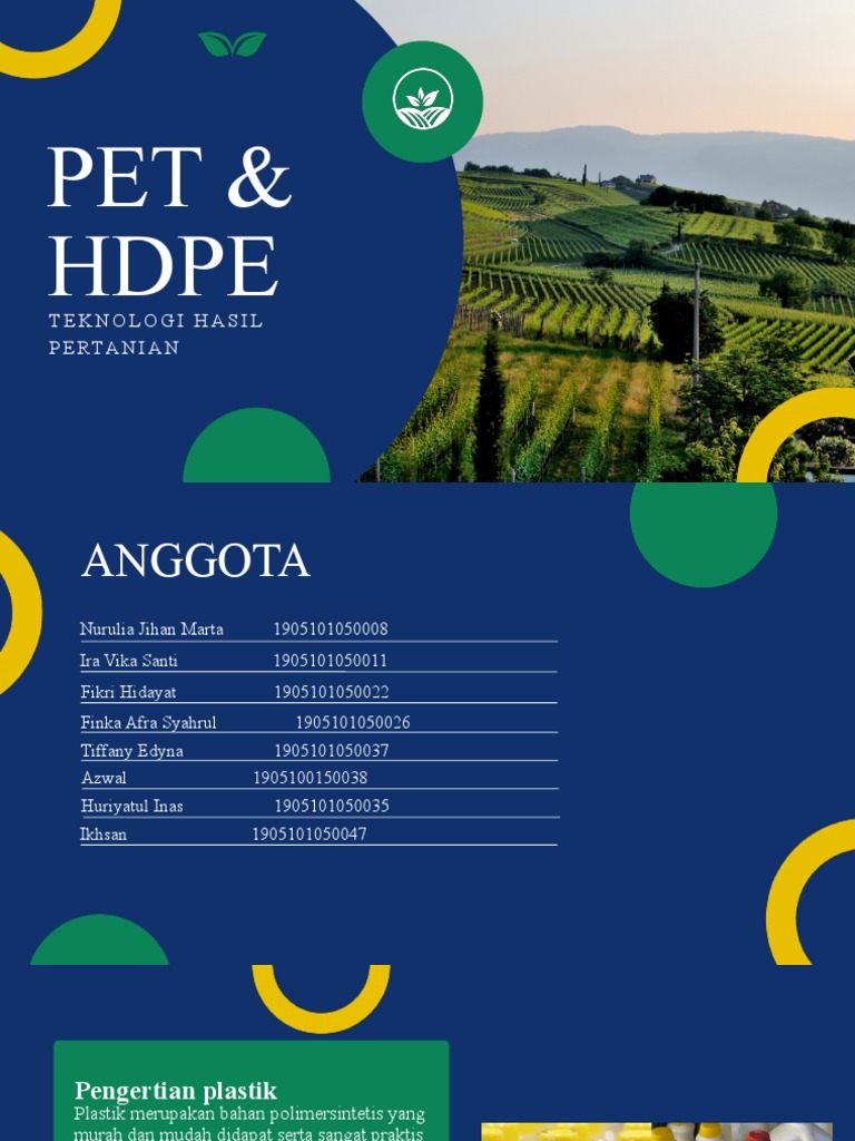 Kegunaan dan Contoh Plastik PET & HDPE | PDF