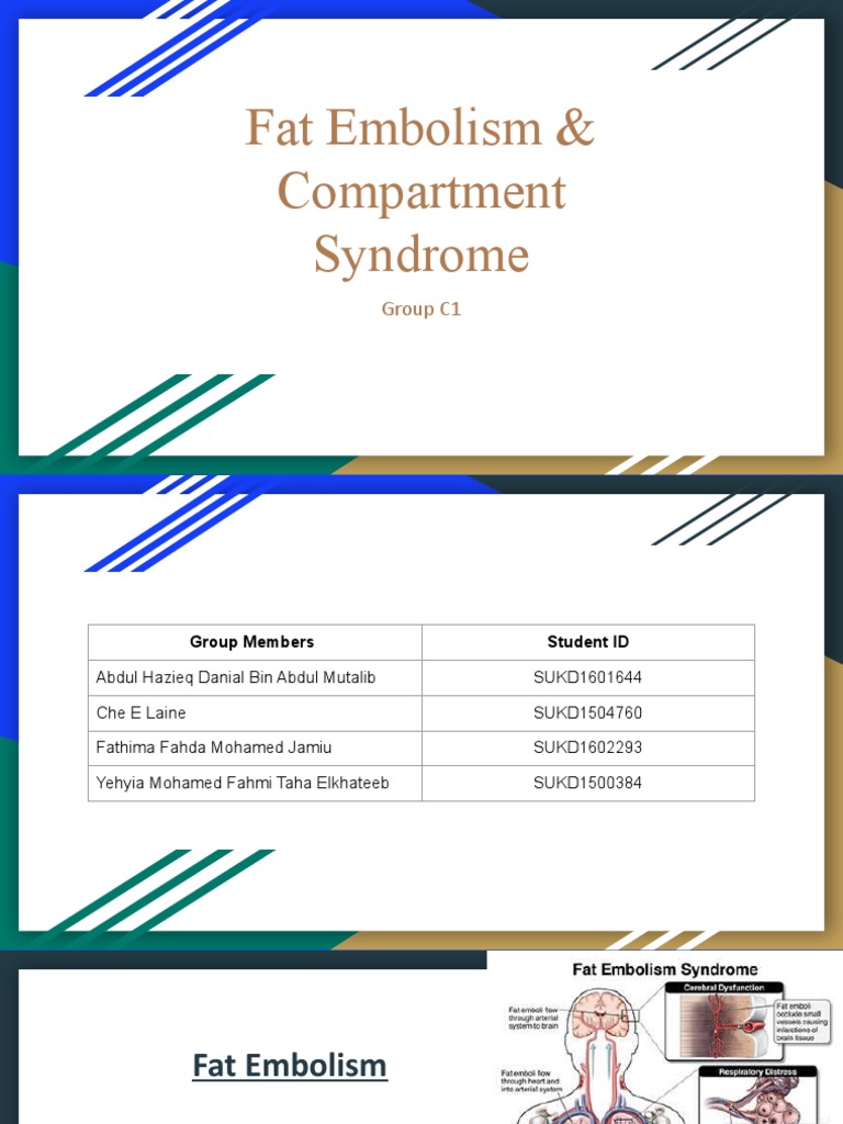 Fat Embolism and Compartment Syndrome | PDF | Ischemia | Clinical Medicine