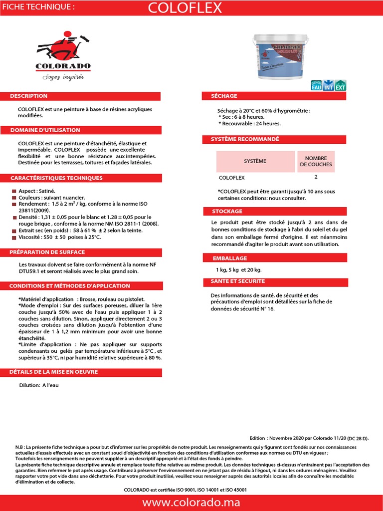 Coloflex FR | PDF | Peinture | Matériaux