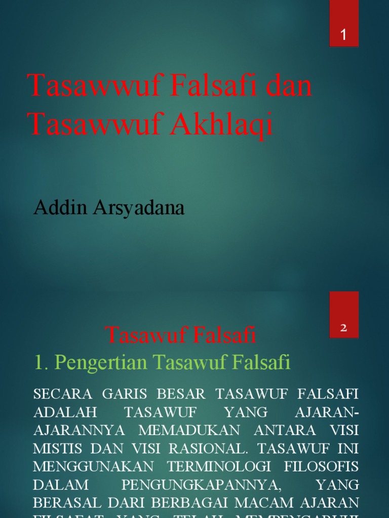 Pengertian dan Sejarah Tasawuf Falsafi | PDF | Sains & Matematika ...