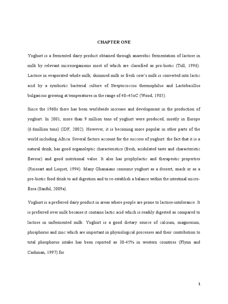 Tiger Nut Yoghurt Production and Benefits | PDF