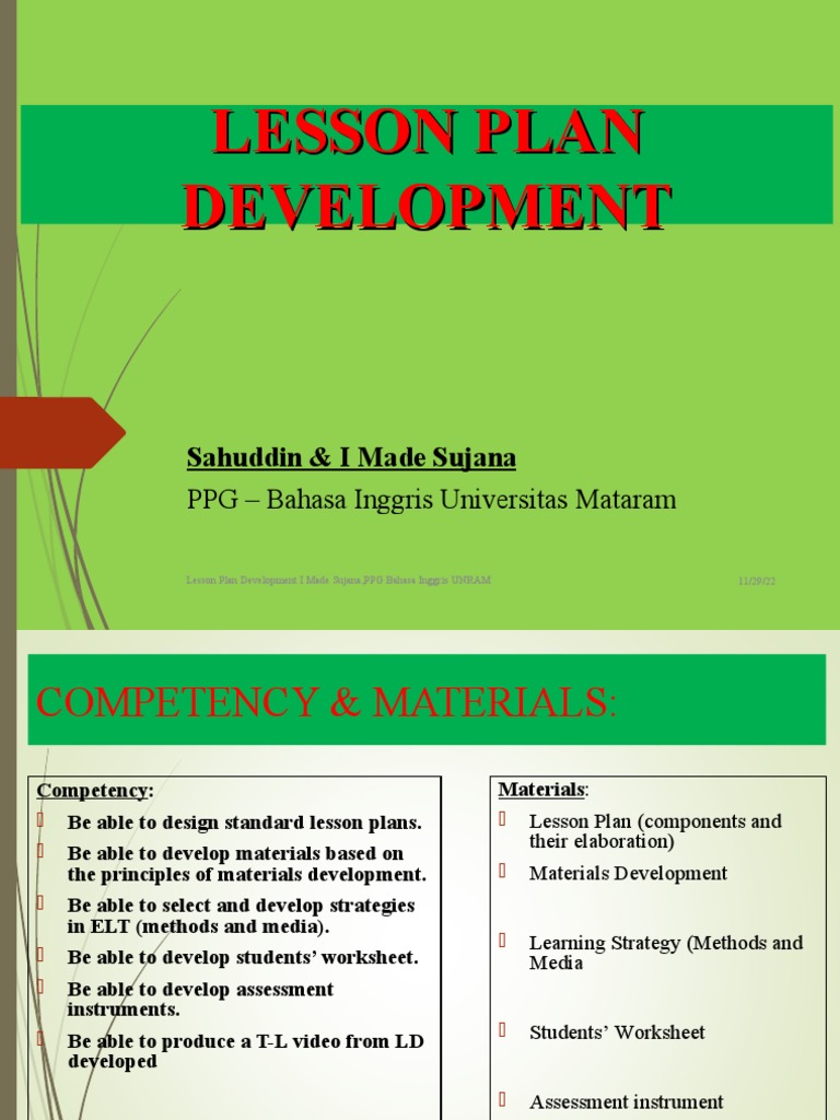 Lesson Plan Development-Rev | PDF