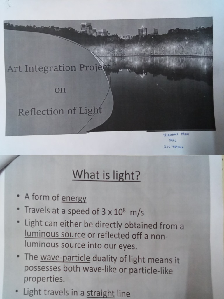 Physics Art Integration Project | PDF | Reflection (Physics) | Mirror