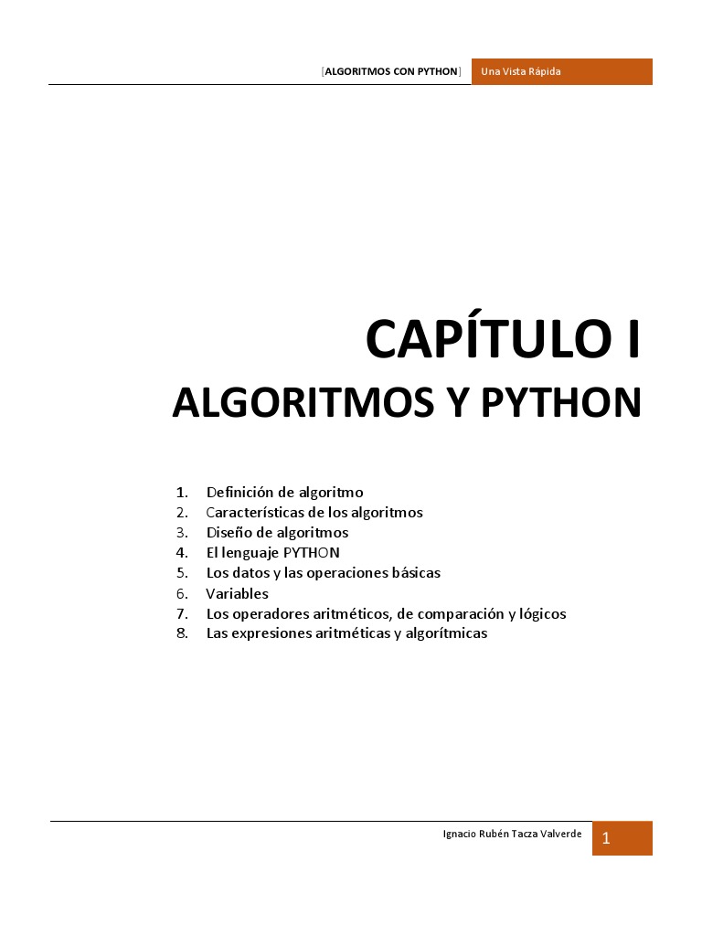Algoritmos y Python: Guía Rápida | PDF | Python (lenguaje de programación) | Algoritmos