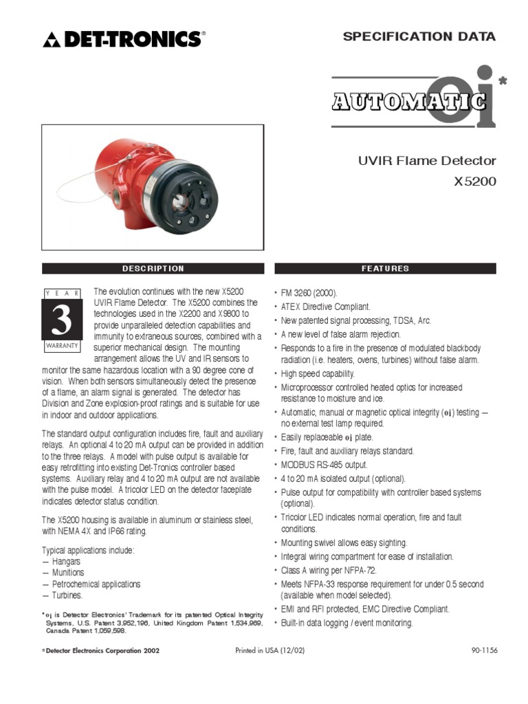 Detector UVIR X5200 | Download Free PDF | Relay | Electrical Engineering