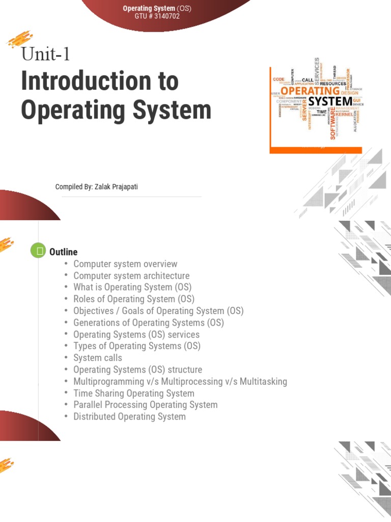 Unit-1 | PDF | Operating System | Computer Data Storage