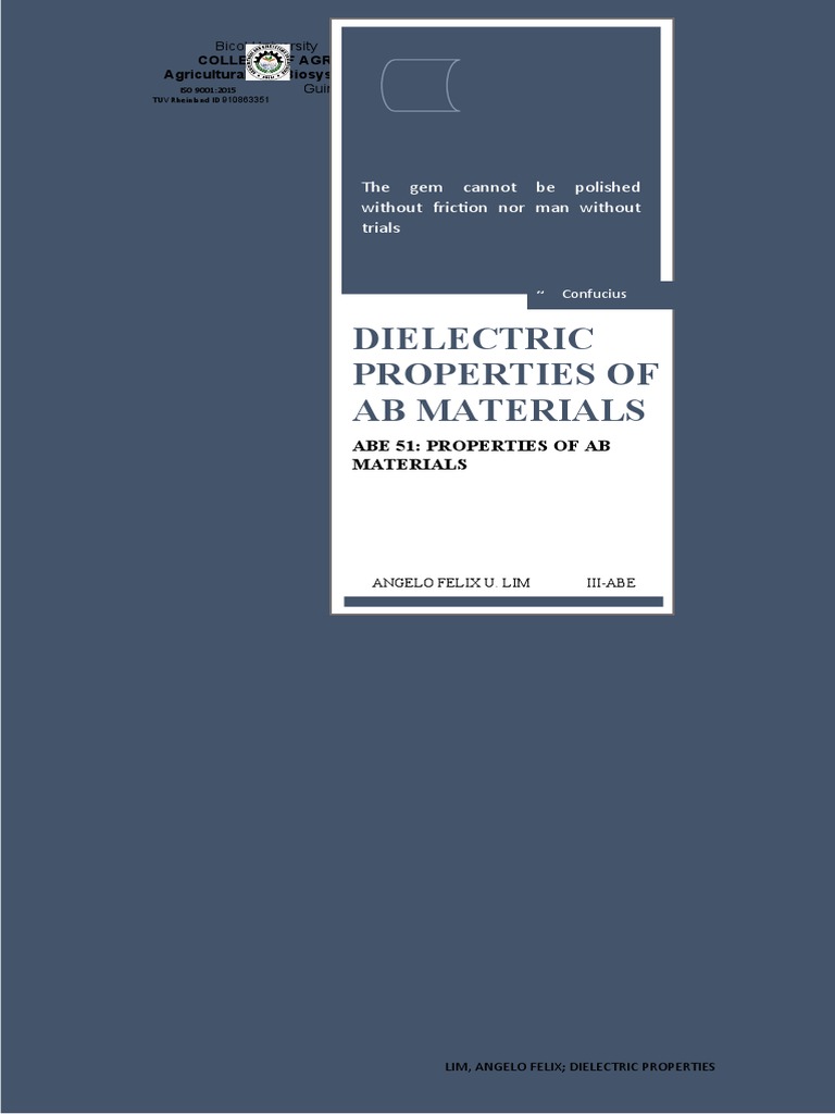 Abe51 Module 1 Salvante Angelo | PDF | Dielectric | Permittivity