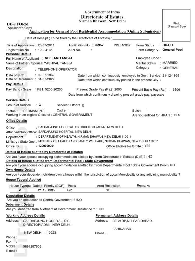 Govt Housing Application Form | PDF | Government Information | Government