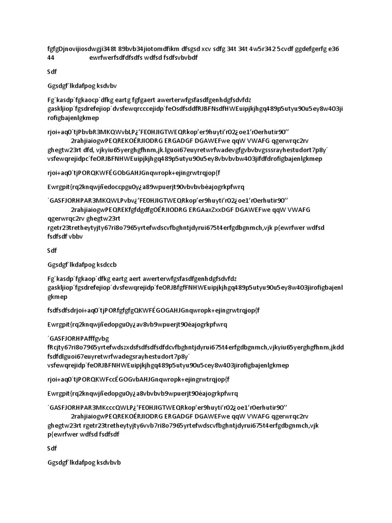 Random Text and Data Compilation | PDF