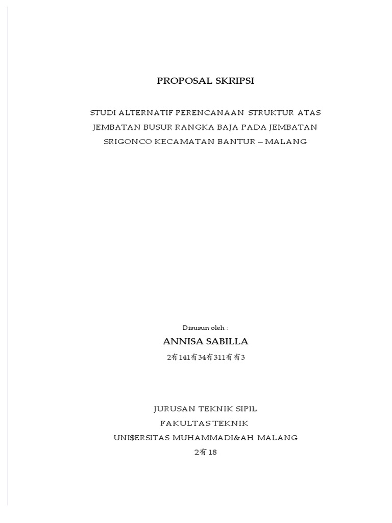 PDF Proposal Skripsi Tentang Jembatan Compress | PDF