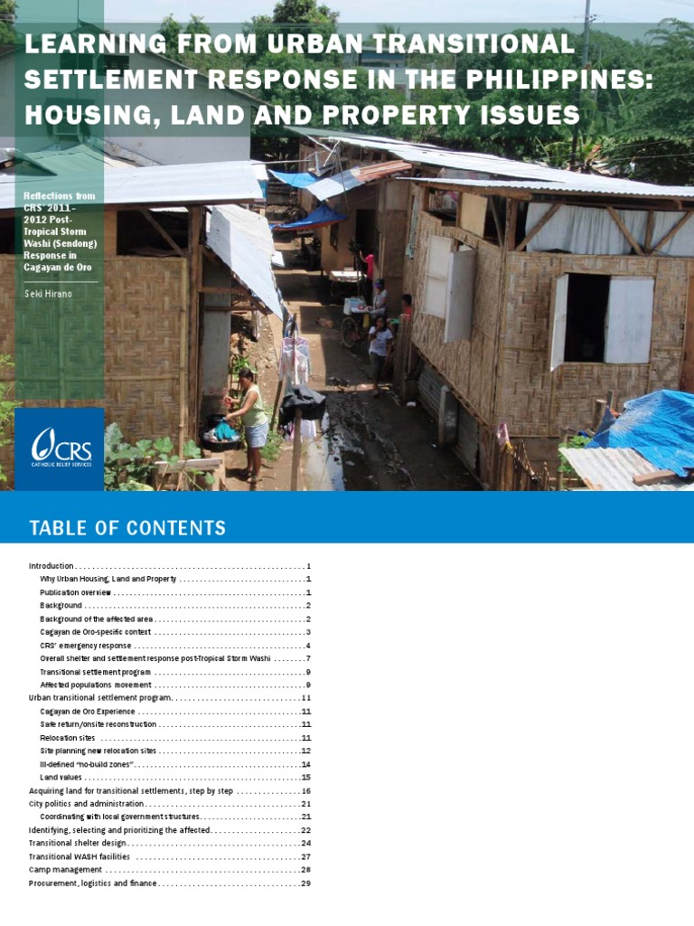 CRS Urban Transitional Shelter - Philippines - Oct 2012 | PDF | Social ...
