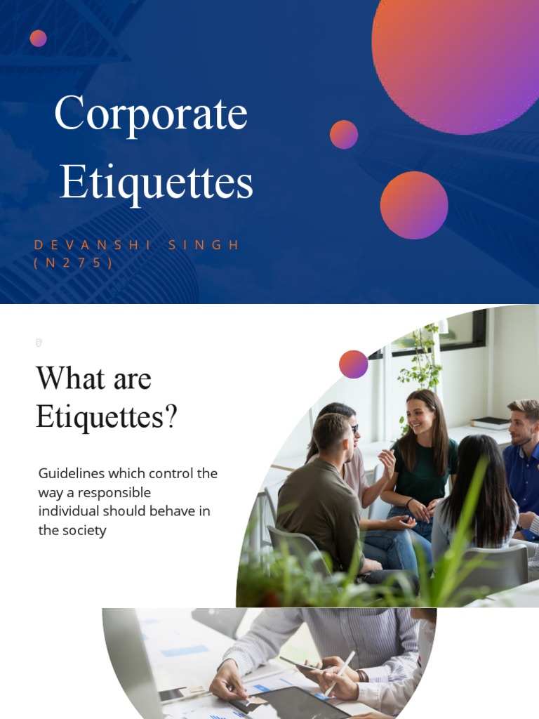Corporate Etiquette: Guidelines for Professional Behavior in the ...