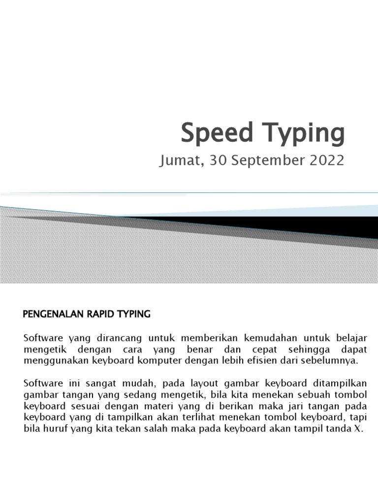 Speed Typing | PDF