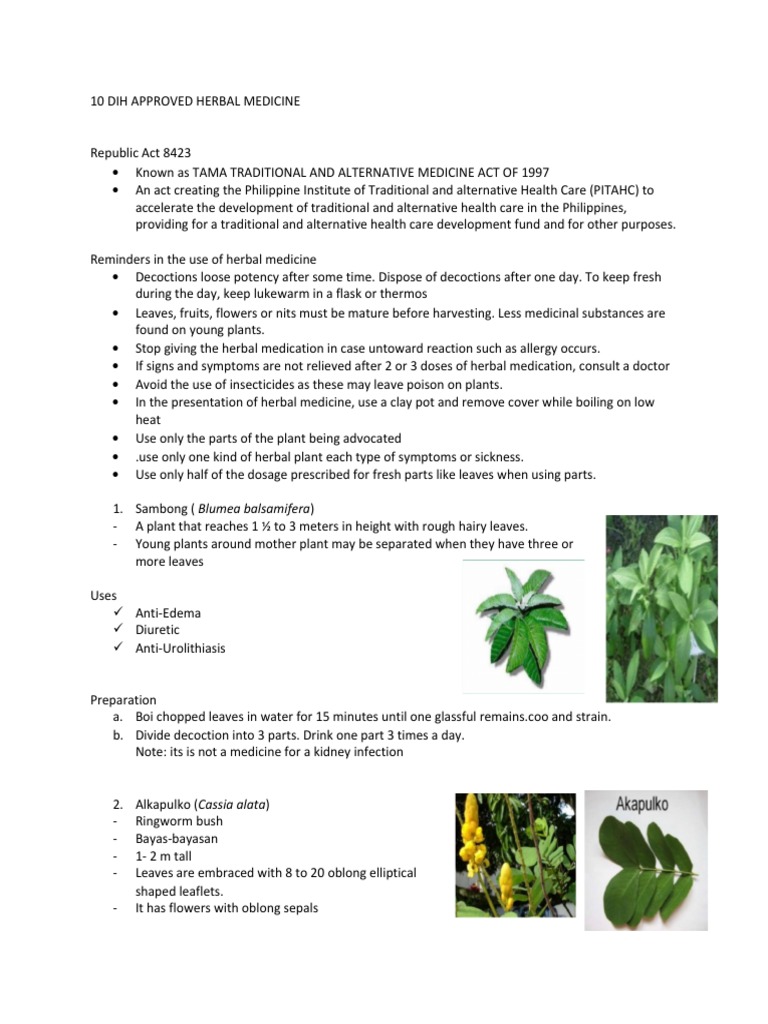 Sampung Halamang Gamot | PDF | Garlic | Plants
