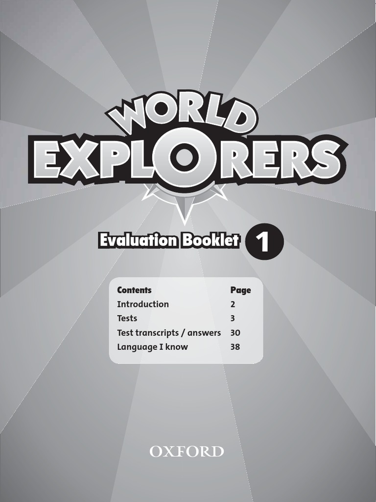 World Explorers Evaluation Booklet 1 | PDF