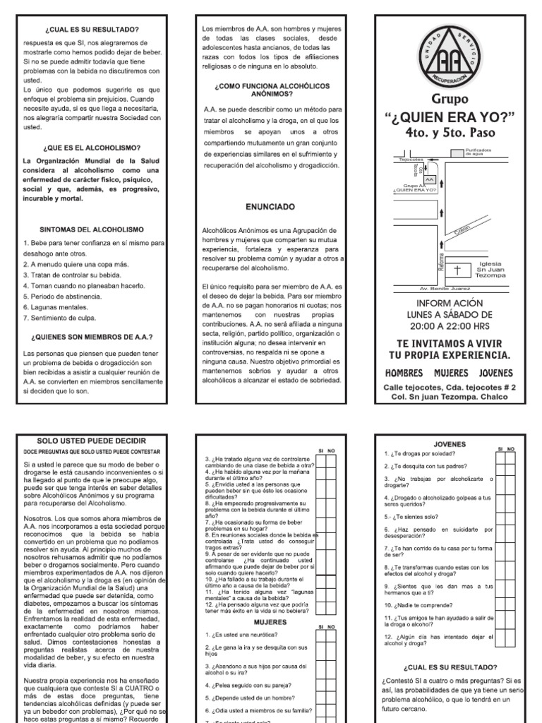 Triptico Aa Quien Era Yo | PDF