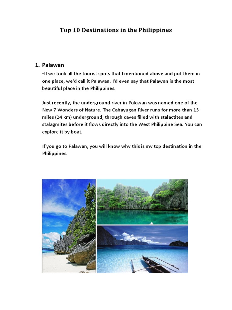 Assignment Top 10 Destinations in The Philippines | Download Free PDF | Corregidor | Philippines