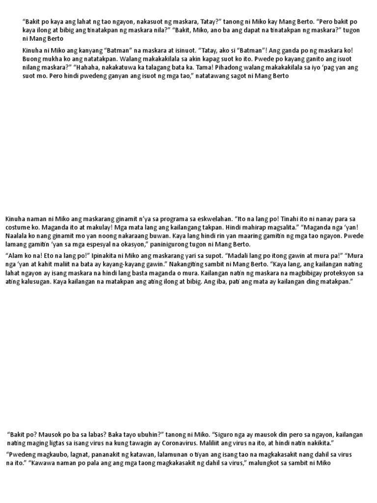 Ang Mga Maskara Ni Miko | PDF