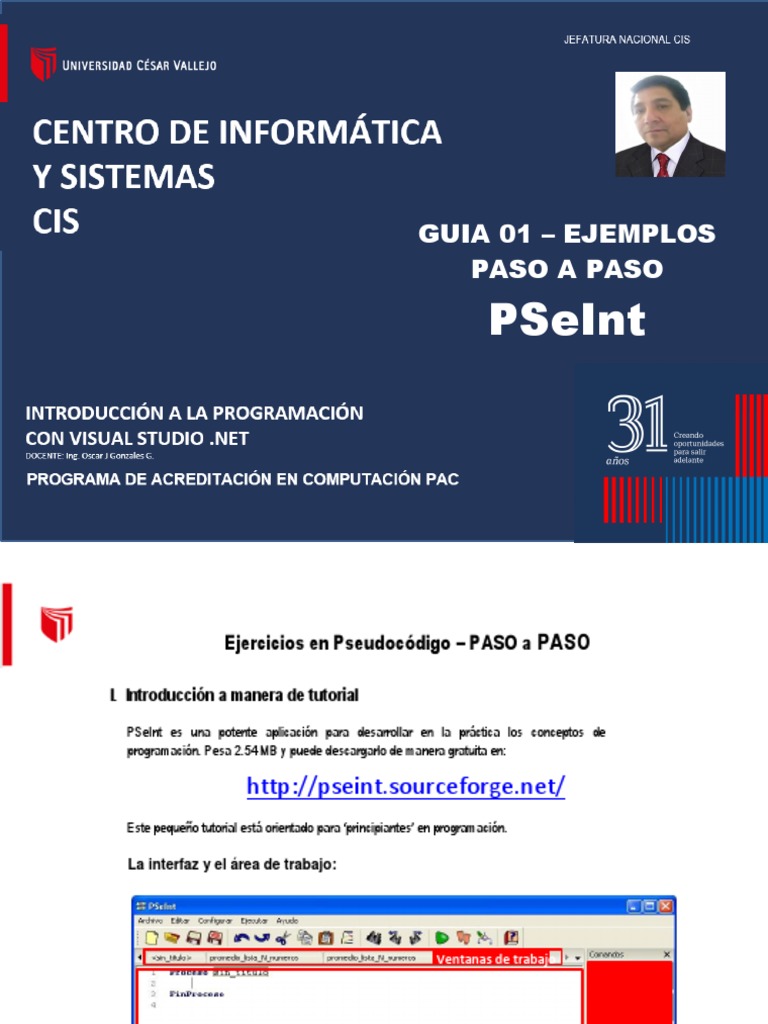 GuiaTema02 - Ejemplos Paso A Paso PSeInt | PDF | Programación de computadoras | Algoritmos