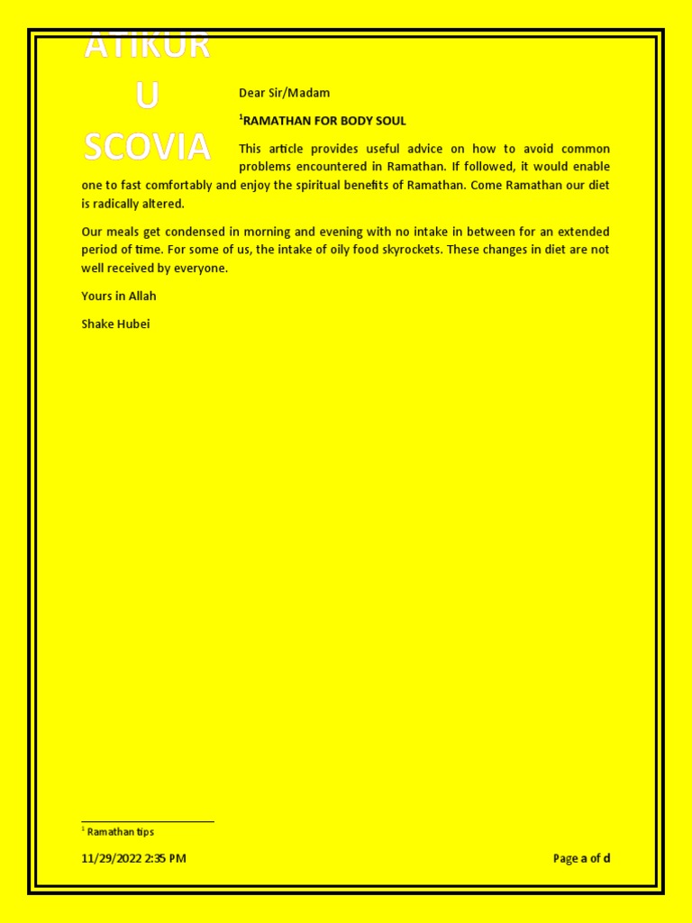 Atikuru Scovia | PDF | Nutrition | Diet & Nutrition