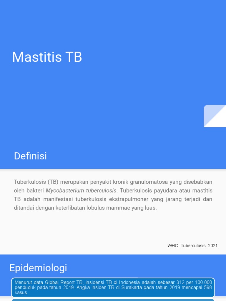Mastitis TB: Definisi dan Penanganan | PDF | Pengembangan Diri | Sains ...