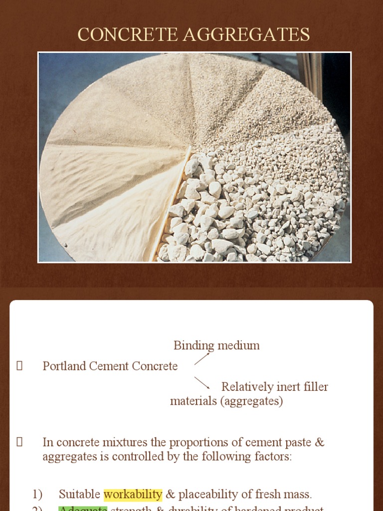 Lecture #03 Concrete Aggregates | PDF