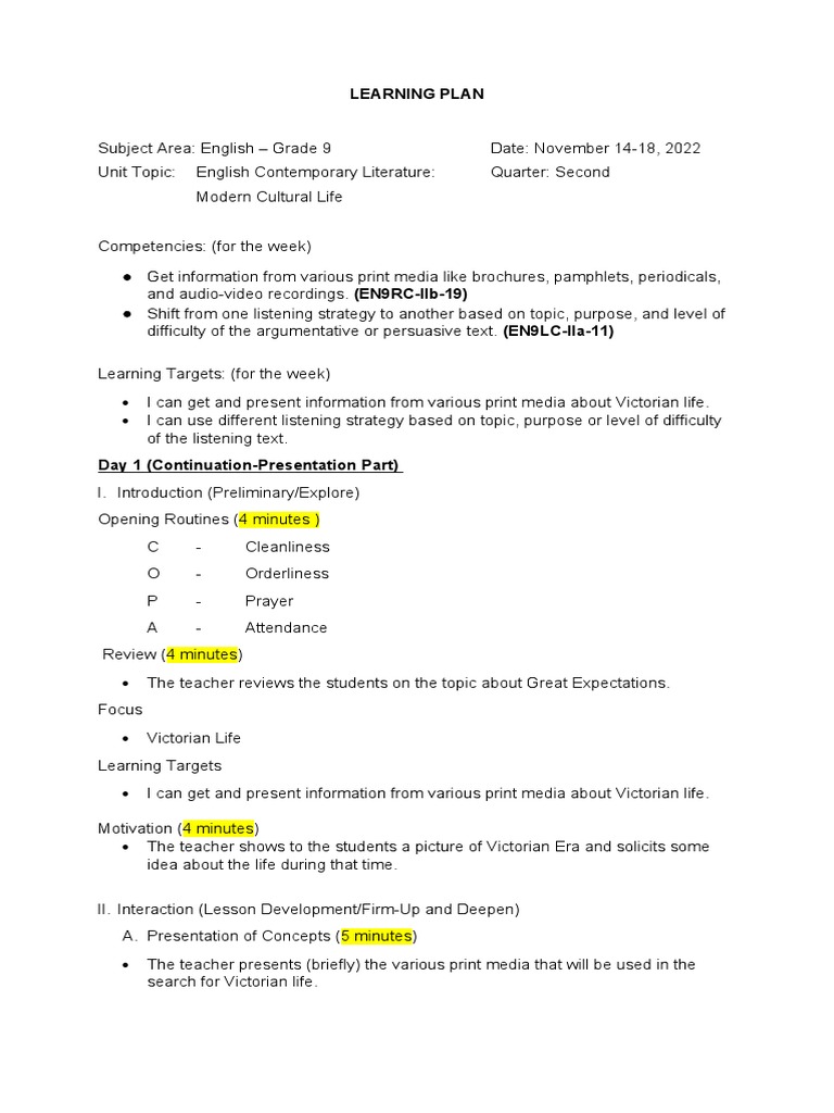 English 9 LP Q2 WK4 | PDF | Teachers | Cognition